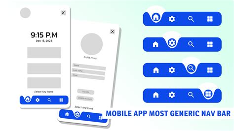 mobile app most generic nav bar figma