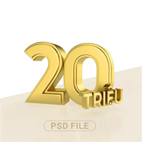 Premium Psd Psd Gold 20 Million Vietnam Dong For Vietnamese 3d Rendering