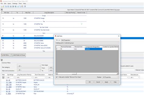 Solved Component Designation Column Value As Custom Or Parametric
