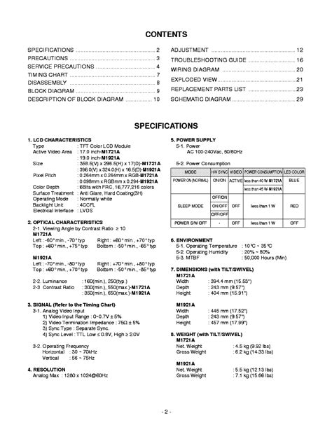 Lg M1721a M1921a Bmf Chassis Cl 81 Service Manual Download Schematics