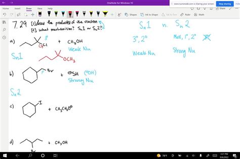 Solvedfor Each Alkyl Halide And Nucleophile 1 Draw The Product Of