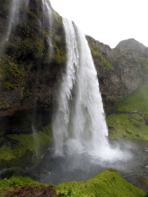Cascada De Seljalandsfoss R O Seljalands Sur De La Isla Islandia Stock Image Image Of