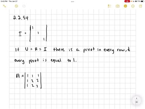 solved is there a 3 by 3 matrix with no zero entries for which u r i