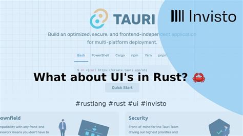Invisto On Linkedin Rustlang Rust Ui Invisto