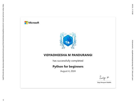 Vidyadheesham Pandurangi On Linkedin Python Microsoftlearn Coding