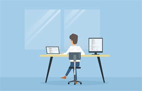 Web Developer And Web Programming And Businessman Working Concept Stock Vector Illustration Of