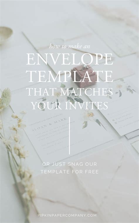 How To Make An Envelope Template Or Snag Ours For Free Pipkin Paper Company