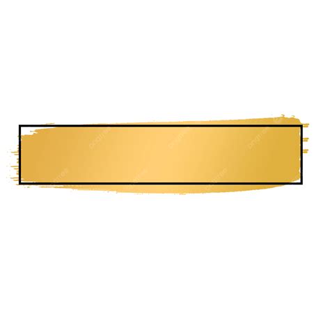 Golden Brush Text Box Title Frame Banner Golden Text Box Title Frame