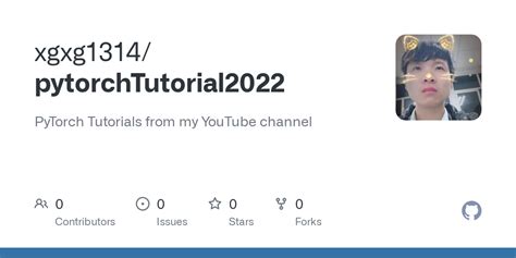 Github Xgxg1314pytorchtutorial2022 Pytorch Tutorials From My