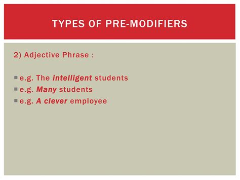 Pre Andpost Modifiers Of Noun Phrase Syntax Ppt
