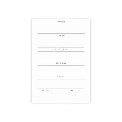 Weekly Sticky Note Etsy