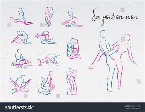 Sex Poses Vector Icon Set 3 Stock Vector Royalty Free 1353137138