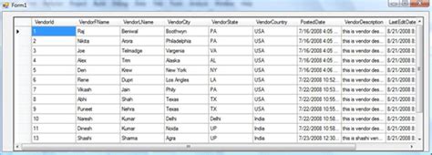 Datagridview Control In C