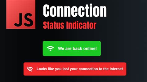 Javascript Connection Status Indicator Quick Tutorial Youtube