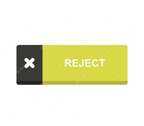 Premium Vector Reject Button