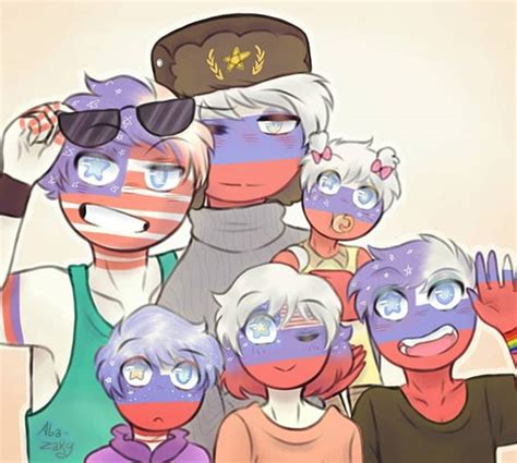 Rusame Countryhumans Kissing