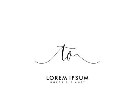 Initial Letter TO Feminine Logo Beauty Monogram And Elegant Logo Design Handwriting Logo Of