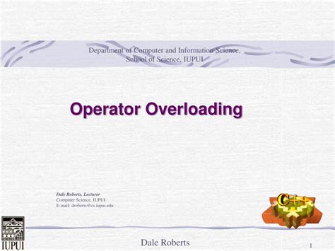 Ppt Operator Overloading Powerpoint Presentation Free Download Id655109