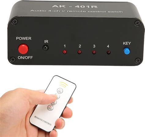 Speaker Box Dvd Game Console 4 Way Stereo Selector Switcher With Ir Remote Control