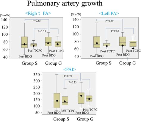 Pulmonary Artery Growth The Diamond Marks Indicate The Mean Value Bdg Download Scientific
