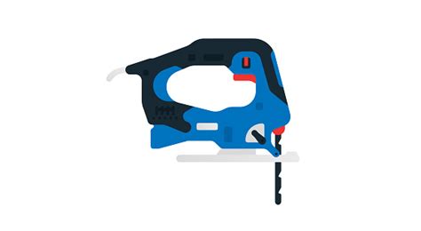 전기 퍼즐 측면 보기 가정용 목공 건설 및 마무리 작업을위한 전동 공구 전문 작업자 도구 흰색 배경에 격리된 벡터 그림 가정 생활에 대한 스톡 벡터 아트 및 기타 이미지