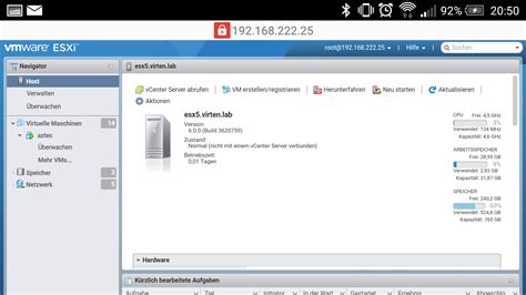 Vmware Host Client Html5 Based Web Client On Android