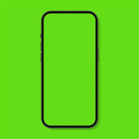 Premium Vector Smartphone Mockup With A Green Chroma Key Screen For Your Design On A Green