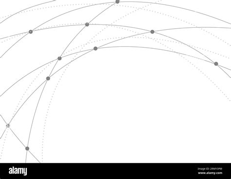 Grey Wavy Lines Circuit Board Connection Background Abstract Technology Vector Design Stock