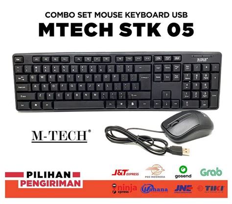 Keyboard Mouse Combo Stk 05 Buat Komputer Keybod Mtech Paket Mouse Untuk Sekolah Kibord Mous