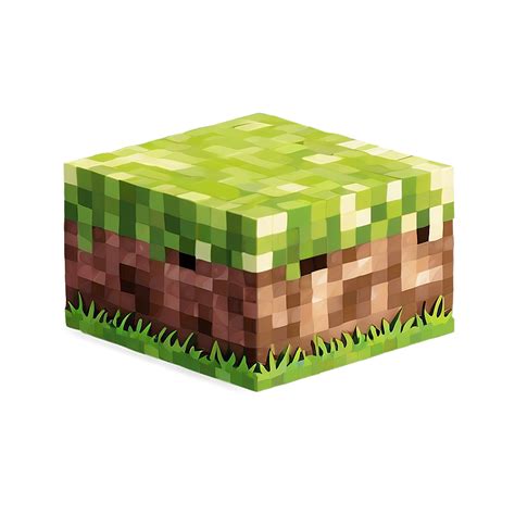 Download Abstract Minecraft Grass Block Png 05252024
