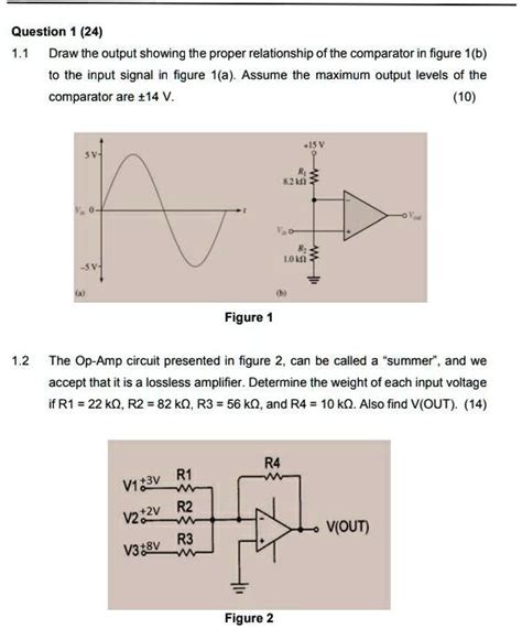 SOLVED Draw The Output Showing The Proper Relationship Of The Comparator In Figure B To