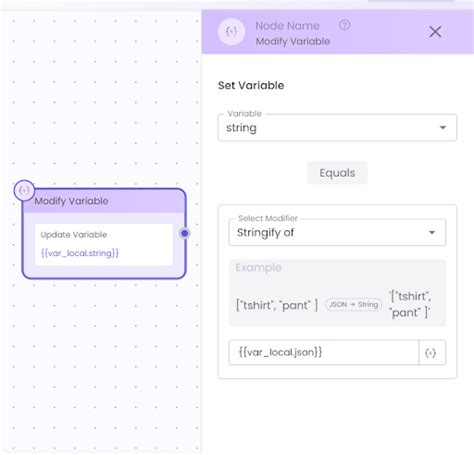 Modify Variable Node