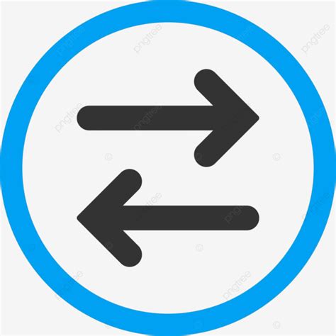 Vector Icon With Rounded Shape In Blue And Gray Colors Flipping Horizontally Vector Flipping