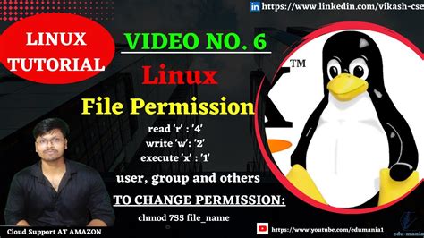 Lecture 6 Final Permission In Linux Linux Playlist Ai Tools Amazon Devops Youtube