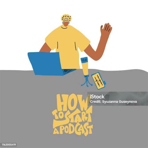 팟 캐스트 평면 개념입니다 벡터 컬러 카드 디자인입니다 남자에 대한 스톡 벡터 아트 및 기타 이미지 남자 마이크 매스컴 Istock