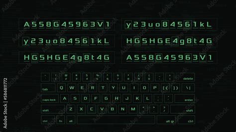 Hacker Interface Screen Code Window High Tech Ui With Keyboard Vector