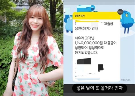 이혼 서유리 11억4000만원 대출 갚았다 깜짝 고백