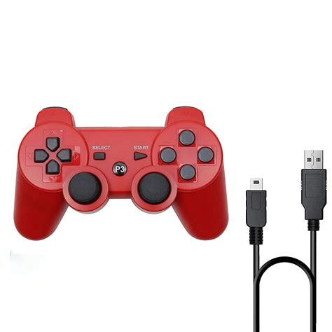 Wireless Playstation 3 Controller Bluetooth Rechargeable With Double