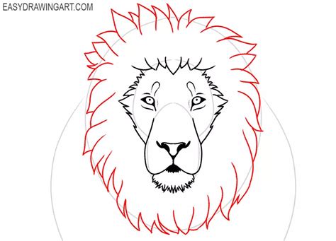 How To Draw Lion Head Step By Step
