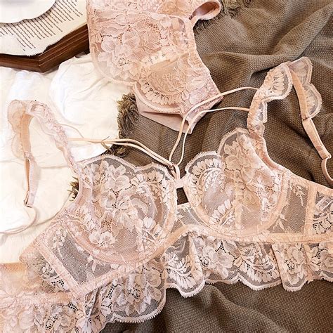 Wriufred Bandage Sexy Lace Perspective Lingerie Sets