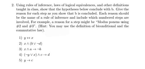 Answered 2 Using Rules Of Inference Laws Of Bartleby