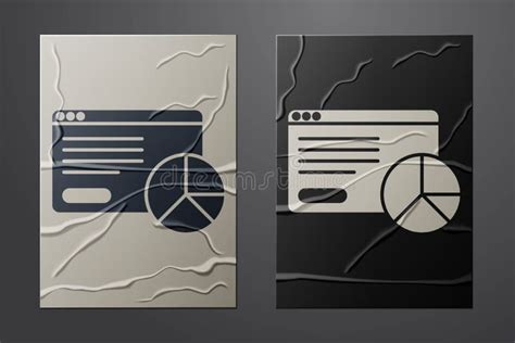 White Web Analytics Information And Development Website Statistic Icon Isolated On Crumpled