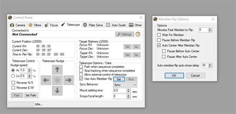 Sgp And Auto Meridian Flip Sequence Generator Main Sequence Software