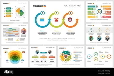 Colorful Planning And Strategy Concept Infographic Charts Set Stock Vector Image Art Alamy