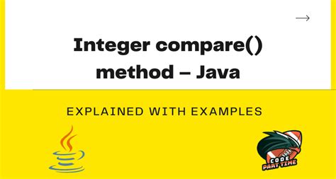 Integer Compare Method Java Explained With Examples Rcodeandit