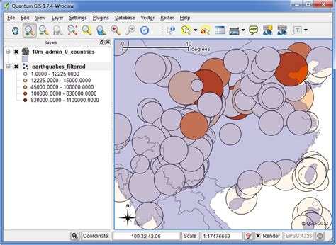 Quantum Gis Qgis Tutorials Tutorial Styling Vector Data In Qgis Using Size Scale Field