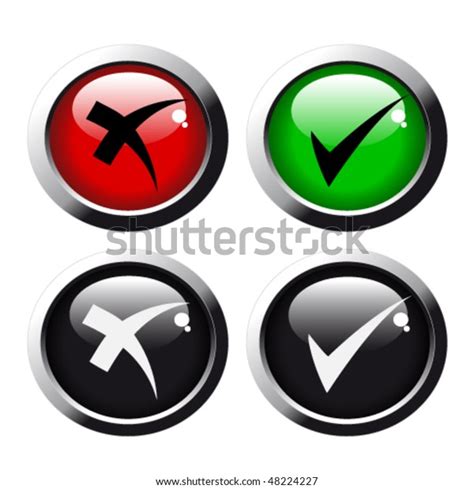 Vector Check Mark Buttons Stock Vector Royalty Free Shutterstock