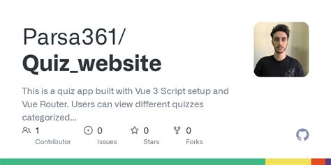 GitHub Parsa361 Quiz Website This Is A Quiz App Built With Vue 3 Script Setup And Vue Router