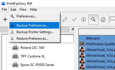 How To Backup ColorProof OpenColor ColorServer And PrintFactory GMG