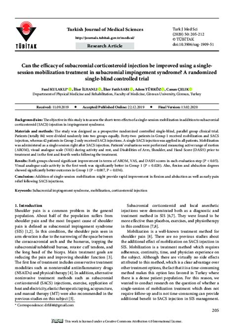 Pdf Can The Efficacy Of Subacromial Corticosteroid Injection Be Improved Using A Single